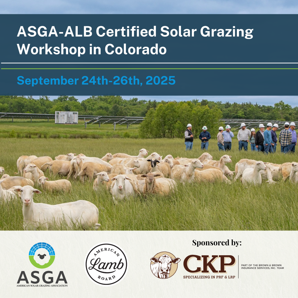 ASGA-ALB Certified Solar Grazing Workshop in Colorado - American Solar ...